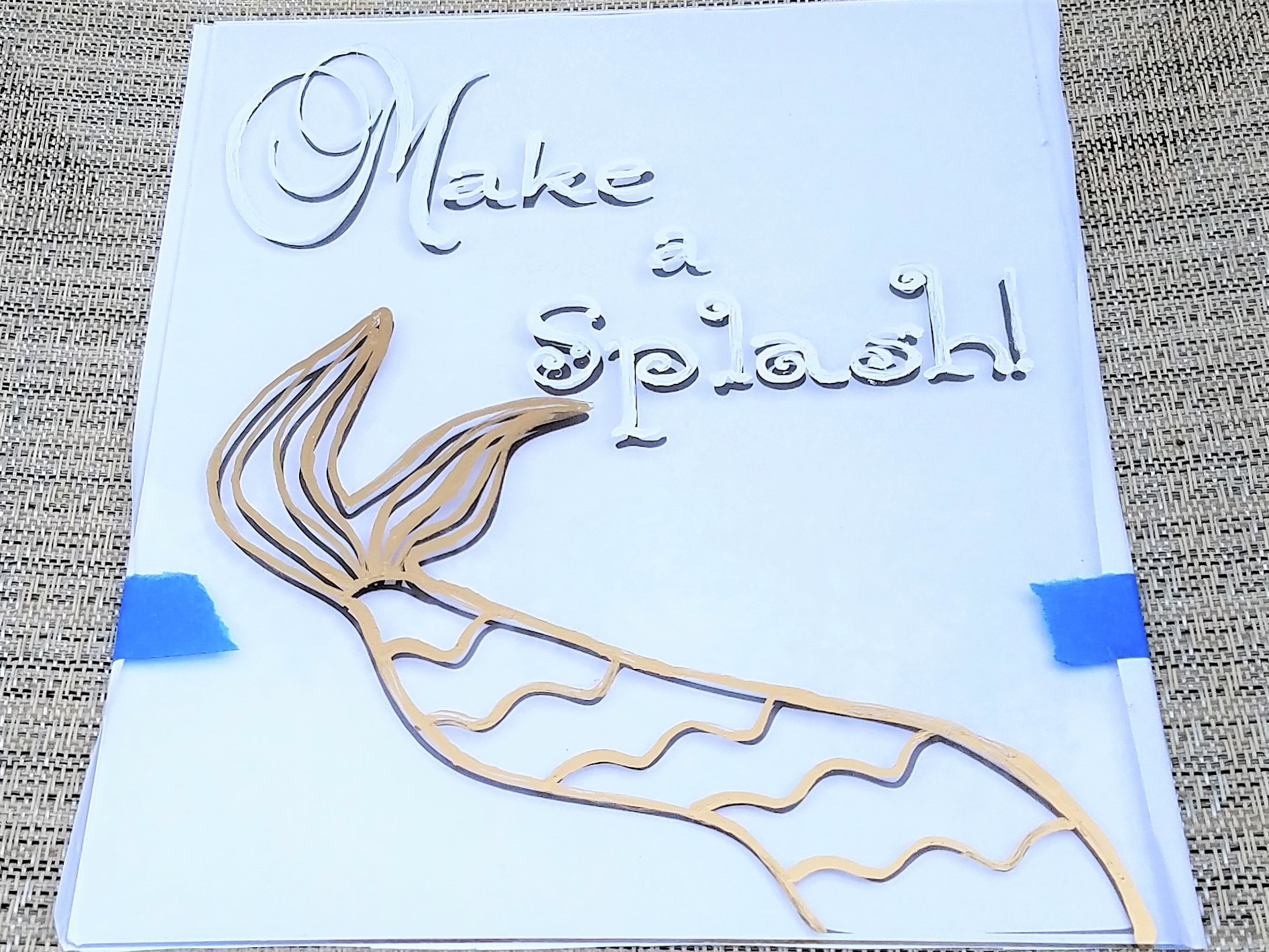 DIY: Make A Splash Mermaid Tail Faux Sea Glass Art - SillyBeanzLand