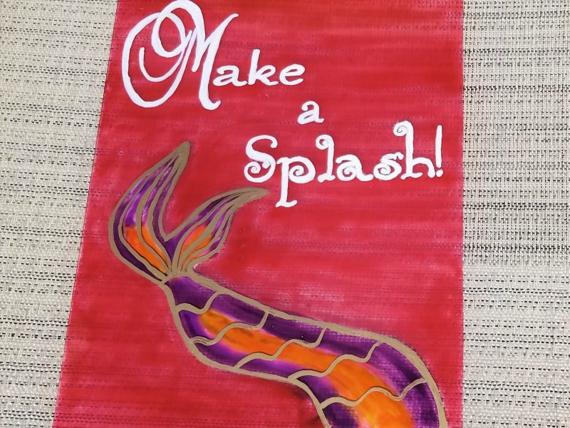 DIY: Make A Splash Mermaid Tail Faux Sea Glass Art - SillyBeanzLand